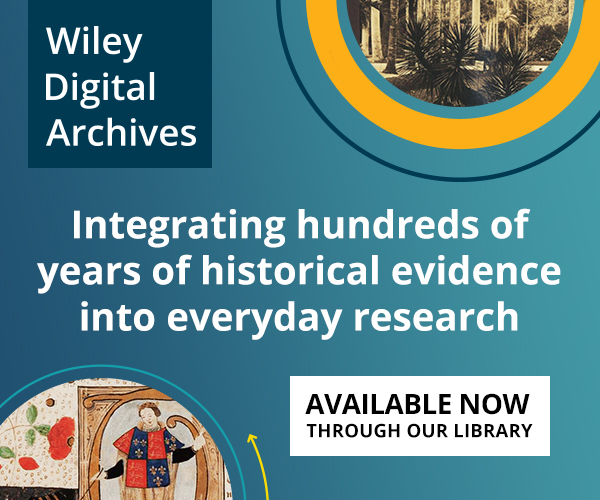 Trial access to Wiley Digital Archives | E-Resources @ University of ...