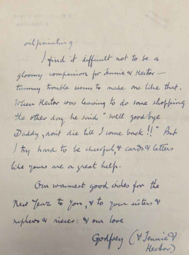 A letter from ‘Dear old Rack’! | Godfrey Thomson Project