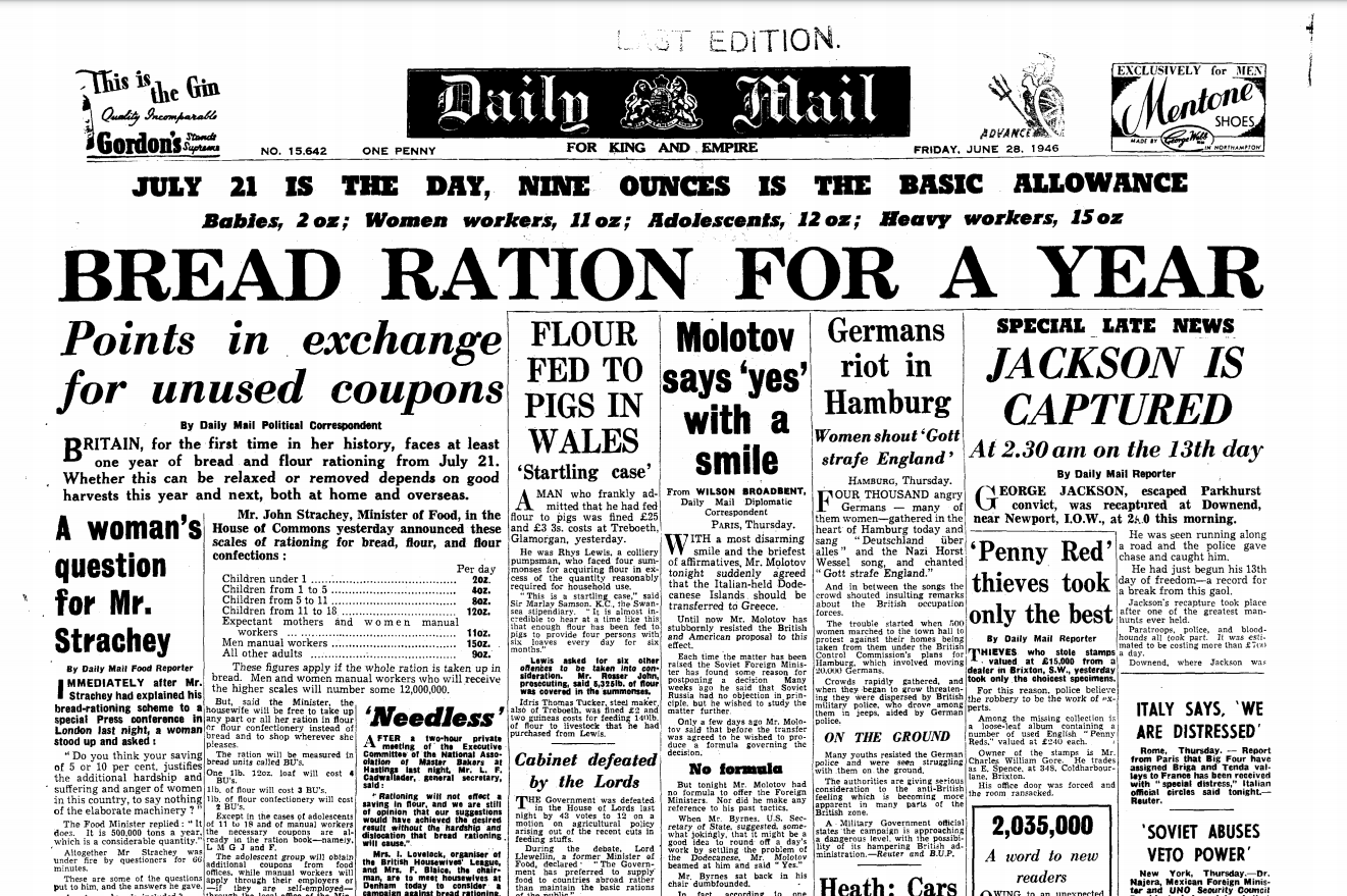 Bread Rationing: a surprising and timely subject | HCA Librarian