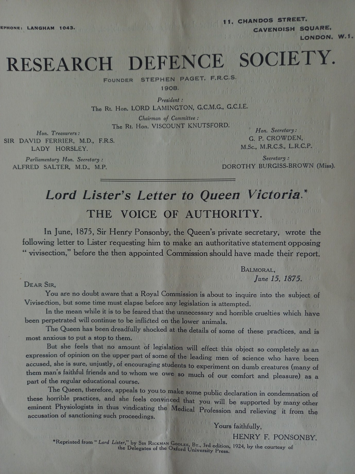 The History of Vivisection | Library & University Collections